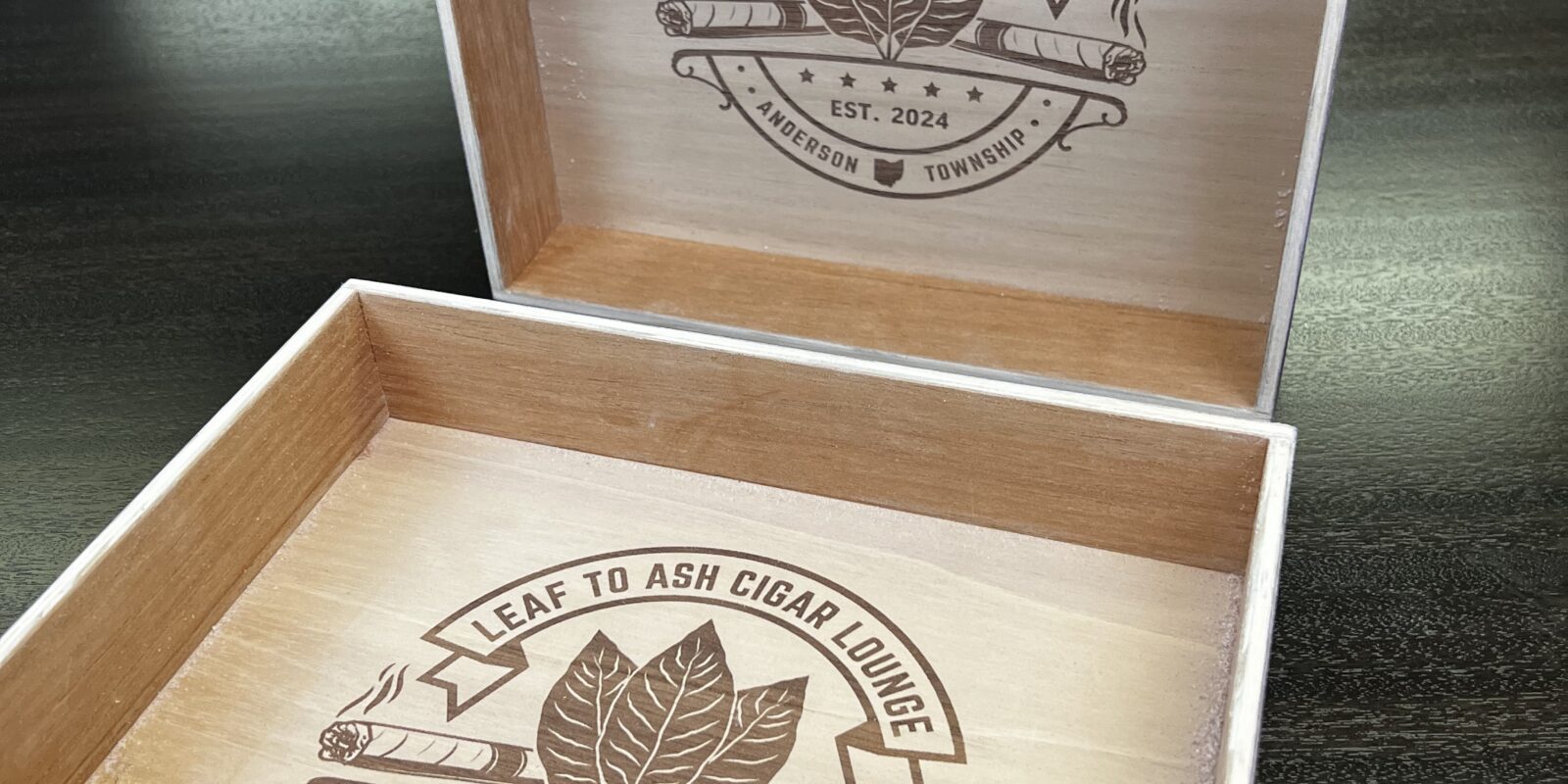 Spanish Cedar Interlocking Bins with Store Logo