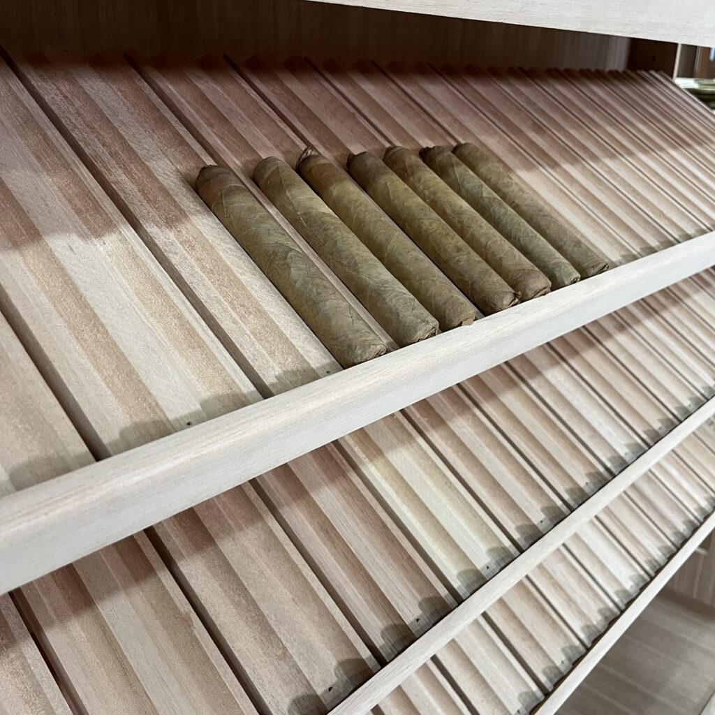 Spanish Cedar Interlocking Bins with Store Logo